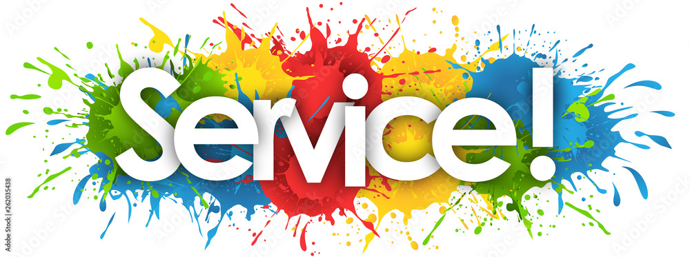 service word in splash’s background Stock Illustration | Adobe Stock