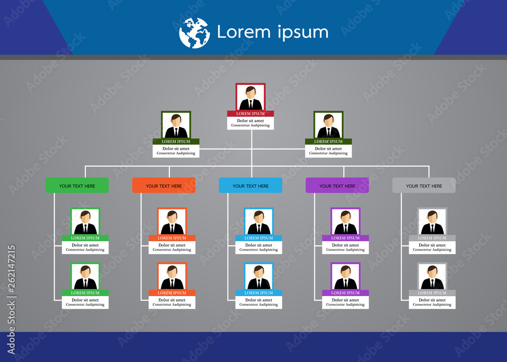 Organization Chart Infographics Stock Vector | Adobe Stock