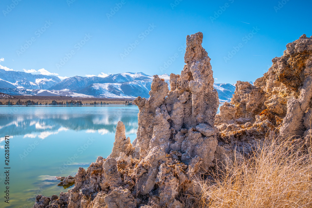 Tufa towers columns of limestone at Mono Lake - travel photography ...