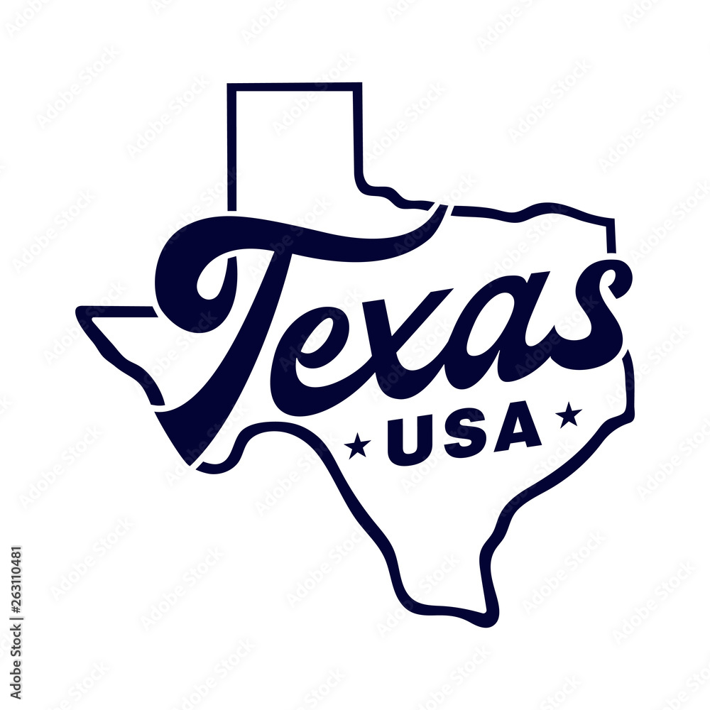 Texas map. Vector and illustration. Stock Vector | Adobe Stock