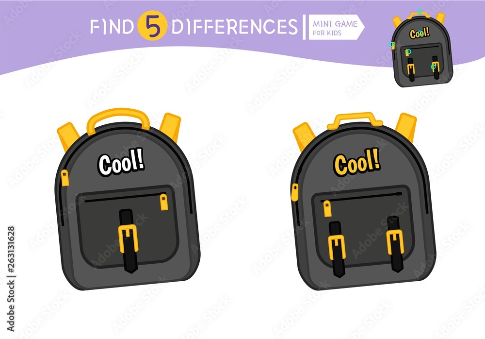 Find differences. Educational game for children. Cartoon vector ...