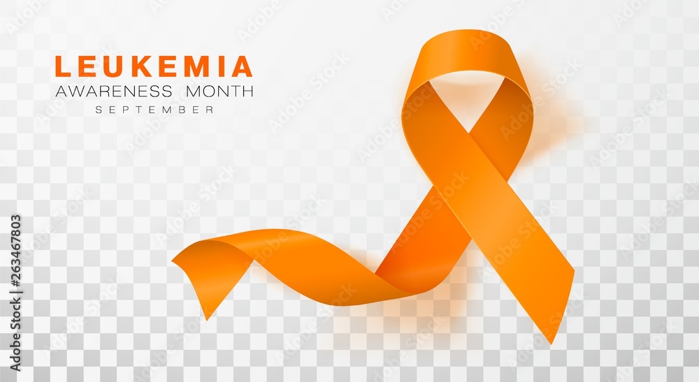 Leukemia Awareness Month. Orange Color Ribbon Isolated On Transparent ...