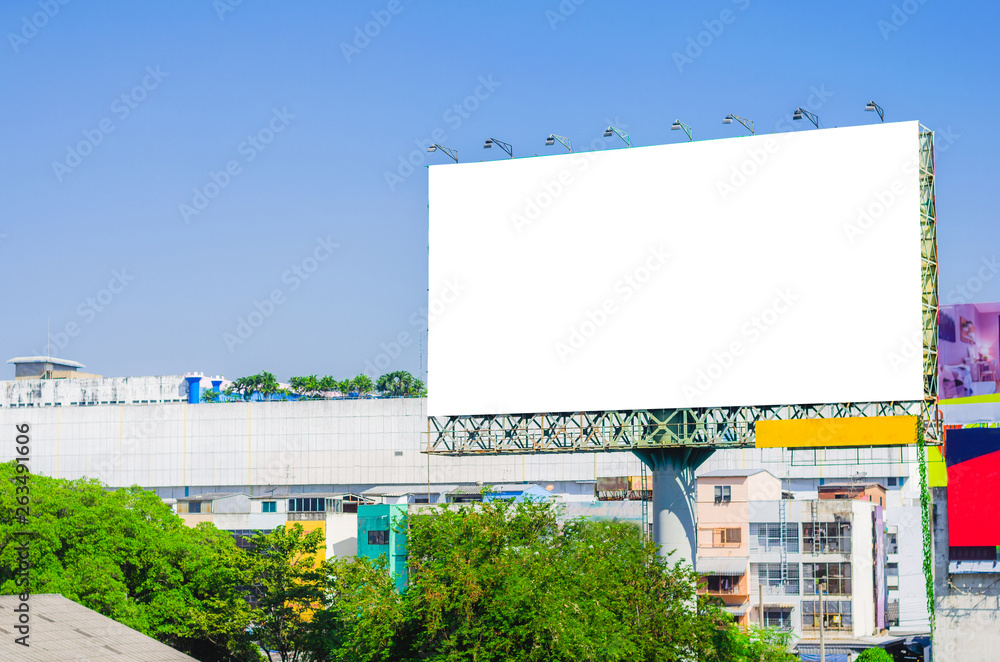 blank billboard ad empty space advertising banner poster outdoor front ...