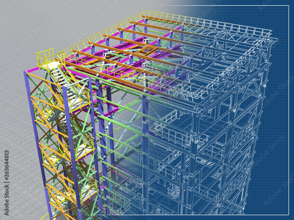 Building Information Model of metal structure. Design technologies of ...