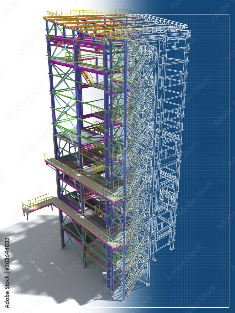 Building Information Model of metal structure. Design technologies of ...