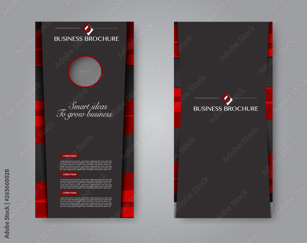 Flyer template. Vectical banner design. Modern abstract two side ...