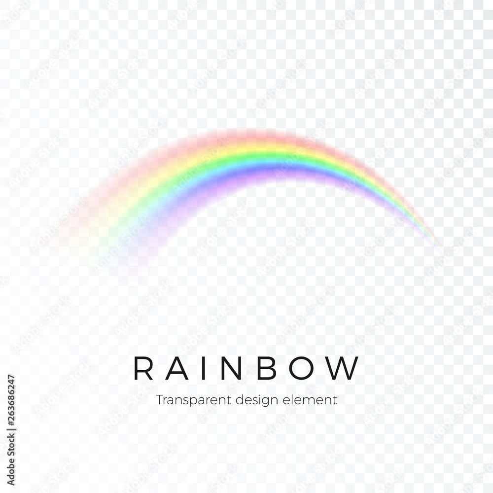 Rainbow. Fantasy art design Spectrum of light, seven colors. Vector ...