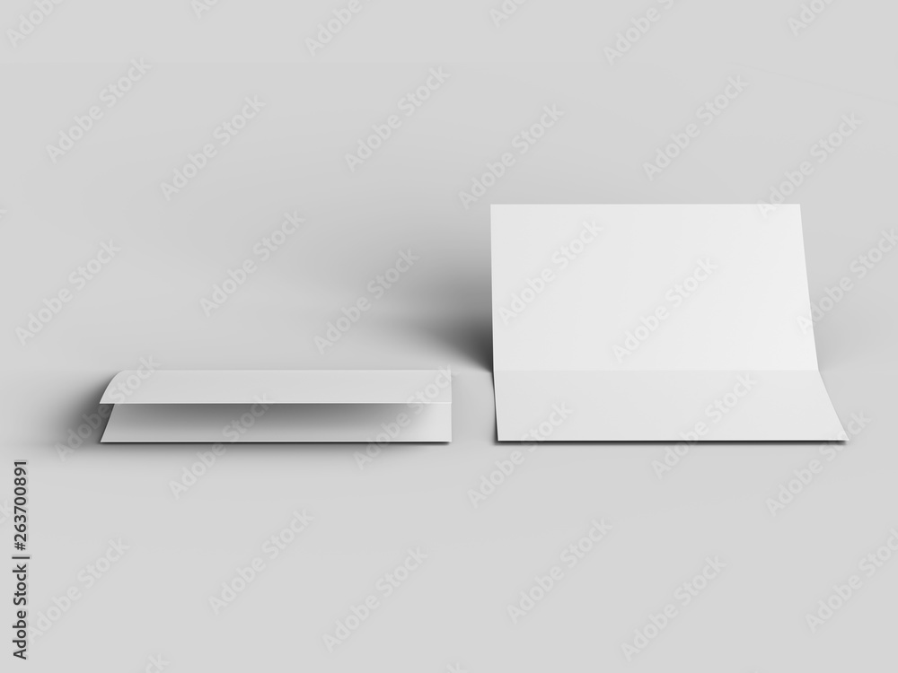 Open Invitation Card Mockup 3d Illustration Stock Illustration