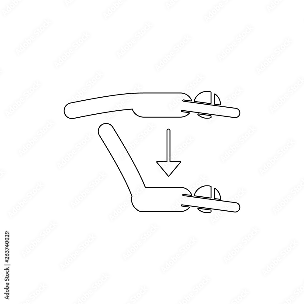 fitness, leg, raises outline icon. Element of fitness illustration ...