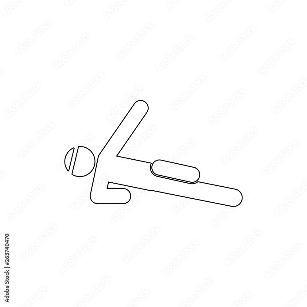 fitness, movement, plank outline icon. Element of fitness illustration ...