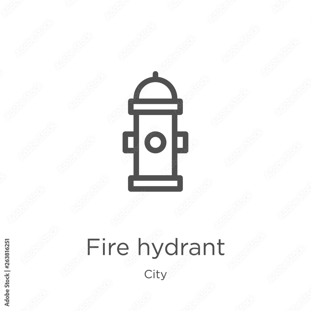 Стоковое векторное изображение «fire hydrant icon vector from city ...