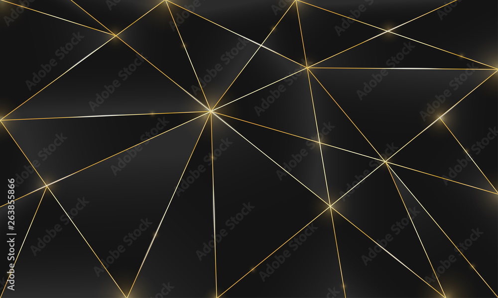 Black premium background with luxury dark polygonal pattern and silver ...
