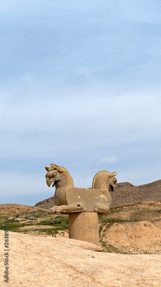 Huma Bird Capitals of Persepolis. Persepolis, an ancient ceremonial ...