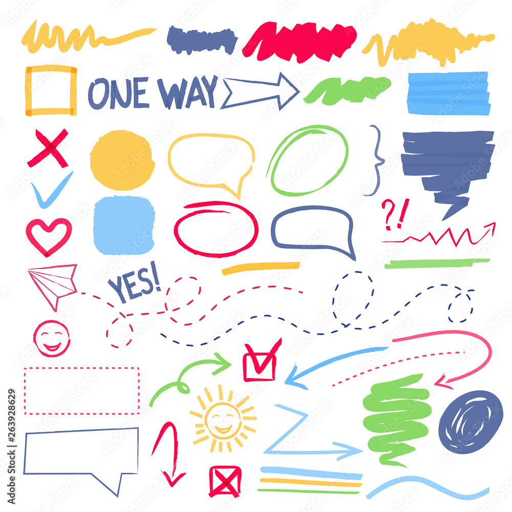 Vector de Stock Marker highlight. Selection borders frames arrows ...