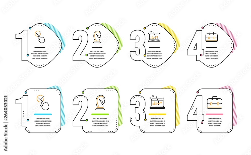 Marketing strategy, Checkbox and Sound check icons simple set ...