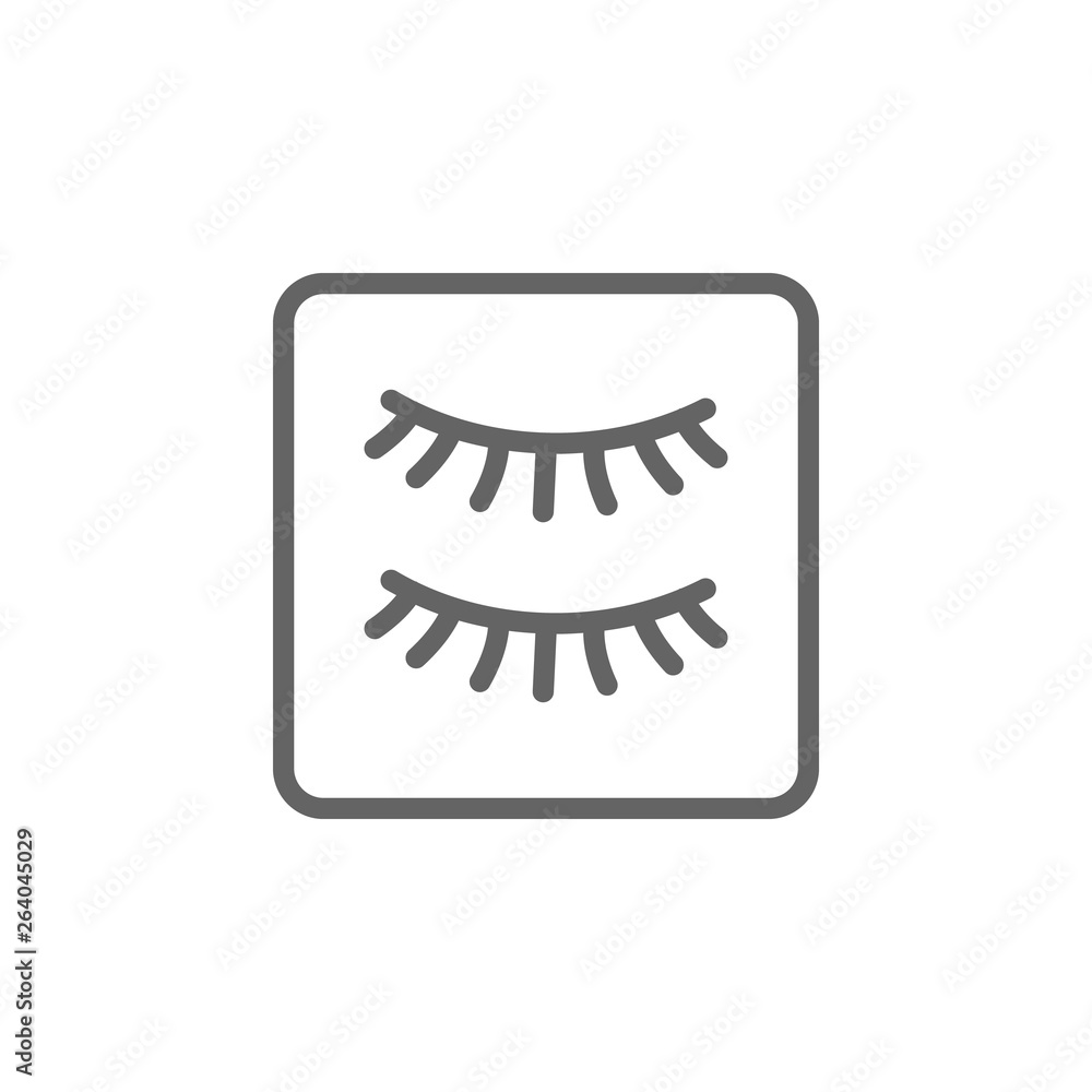 eyelashes outline icon. Elements of Beauty and Cosmetics illustration ...