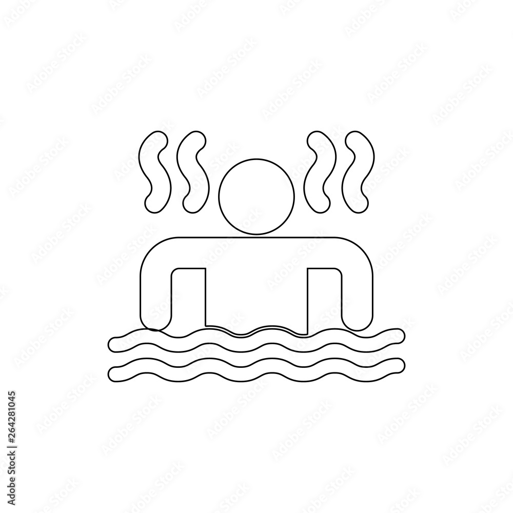 jacuzzi bath outline icon. Signs and symbols can be used for web, logo ...