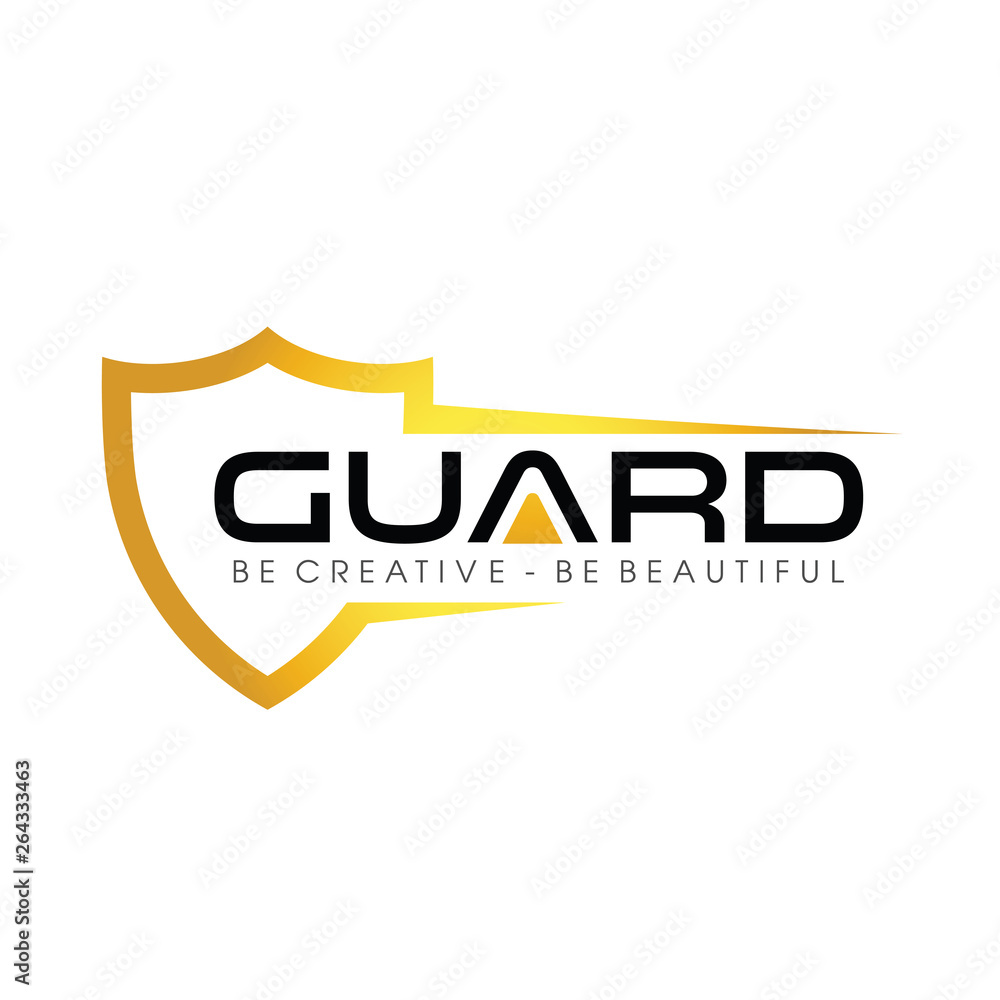 Gold Guard and Shield Logo Vector, Icon Stock Vector | Adobe Stock