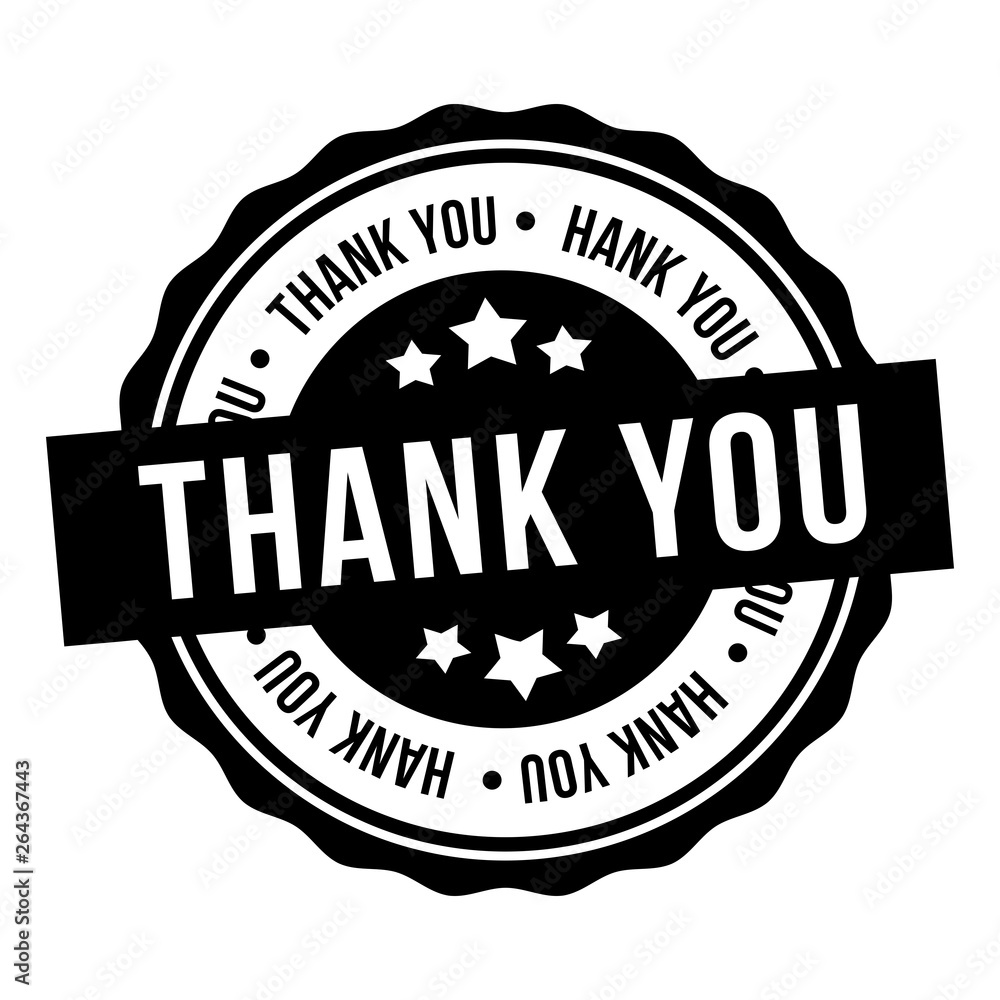 Thank You Badge. Eps10 Vector Stamp. Stock Vector | Adobe Stock
