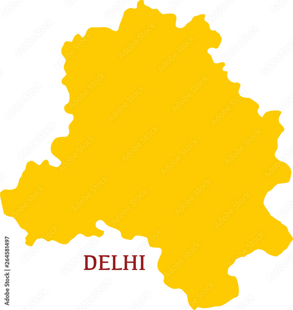 Delhi Map Stock Illustration | Adobe Stock
