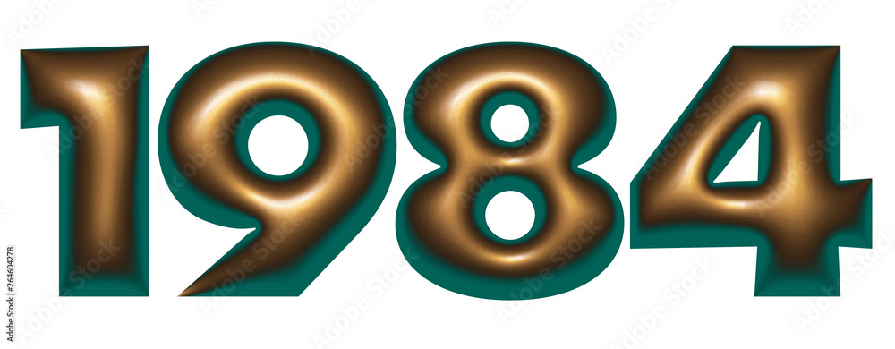 1984 big brother, 3d alphabet Stock Illustration | Adobe Stock