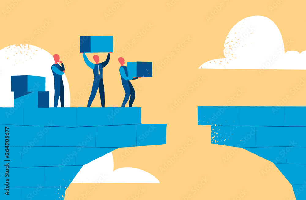 A bridge that connect people and countries Stock Vector | Adobe Stock