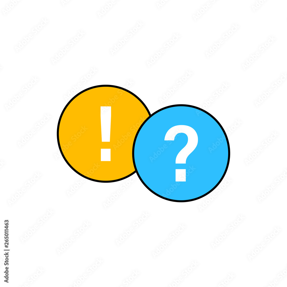 Check mark icon set. Green OK or V tick, red X, exclamation mark ...