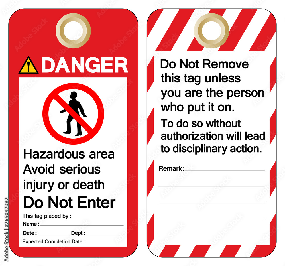 Danger Hazardous area avoid serious injury or death do not enter Symbol ...