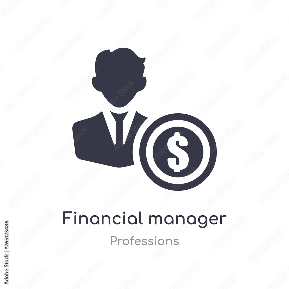 financial manager icon. isolated financial manager icon vector ...