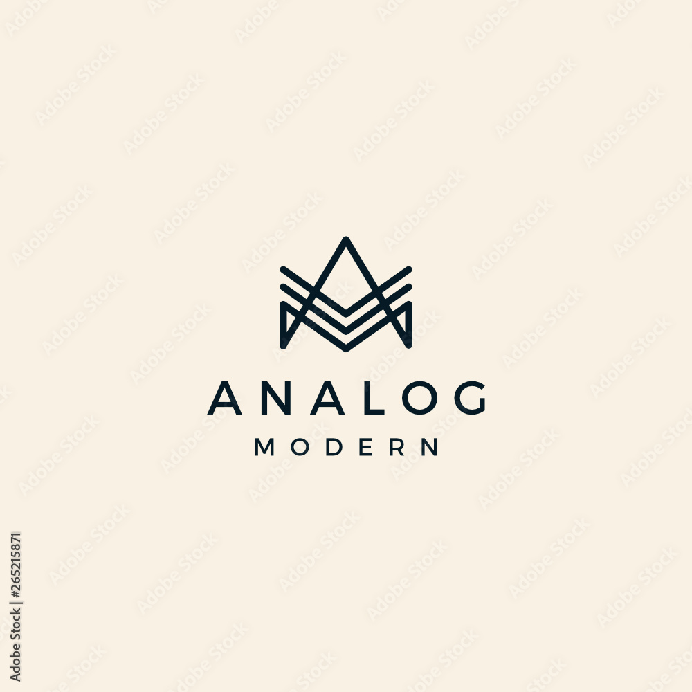 Initial Letter AM typography logo design inspiration with modern line ...
