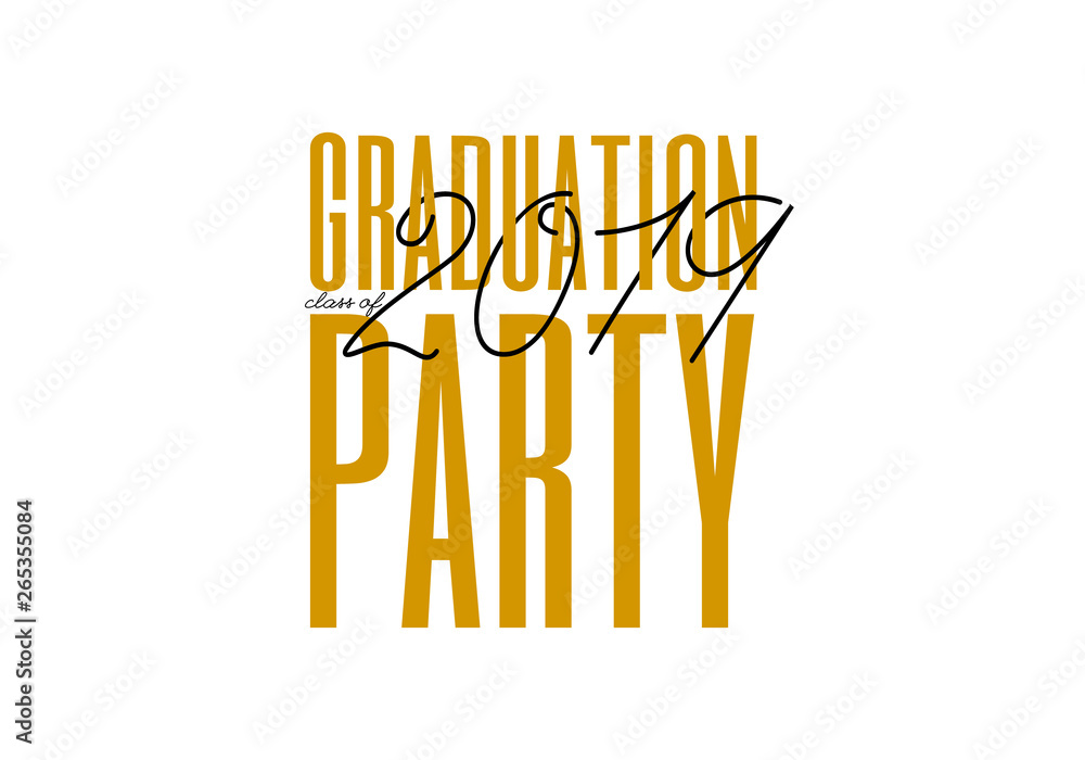 Graduation label. Vector text for graduation design, congratulation ...