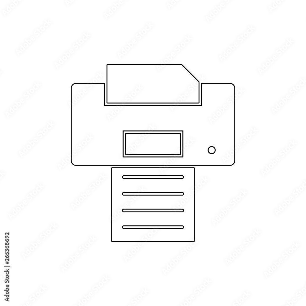 printer outline icon. Signs and symbols can be used for web, logo ...