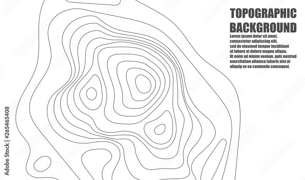 Topographic map contour background. Topo map with elevation. Contour ...