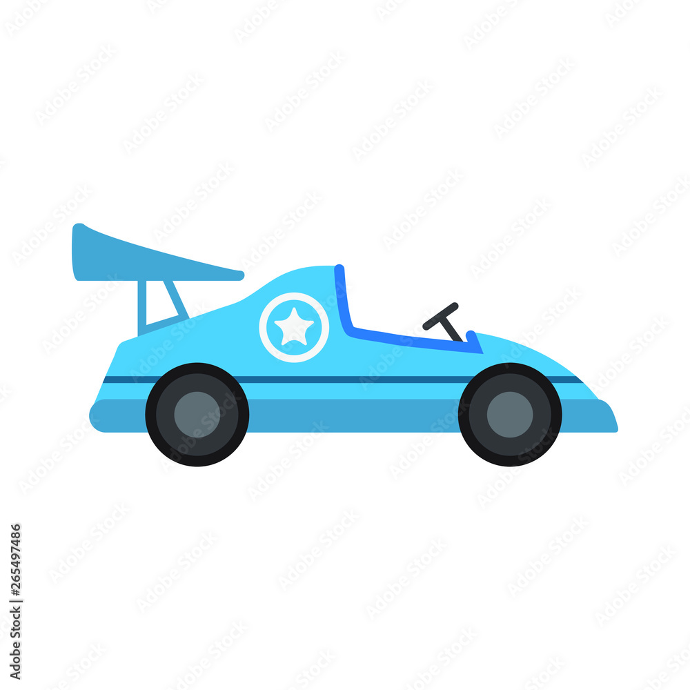 Toy racing car, flat vector illustration for kids Stock Vector | Adobe ...