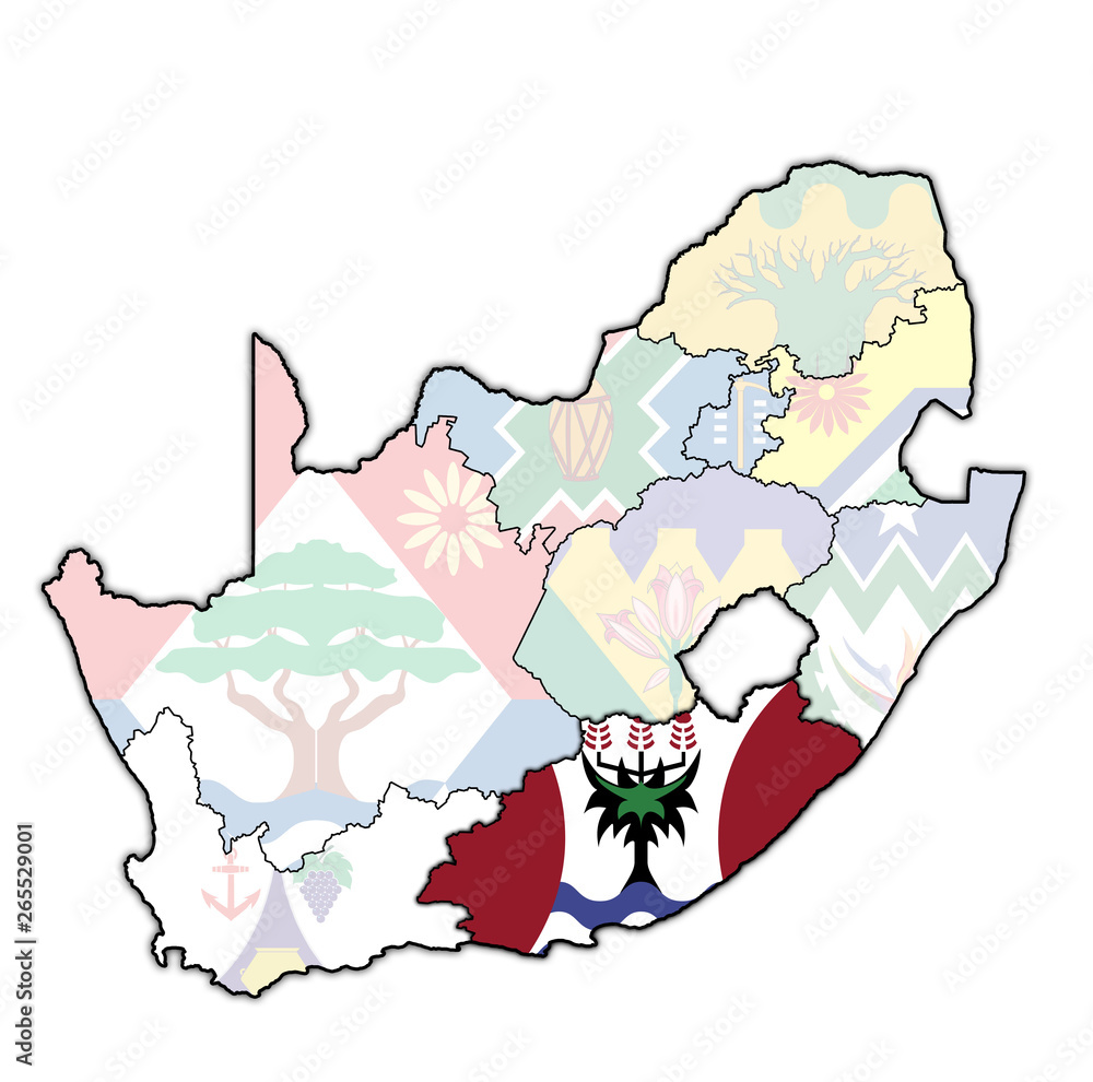 eastern cape region on administration map of south africa Stock ...