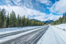 Snowy Slushy Winter Road Free Stock Photo - Public Domain Pictures