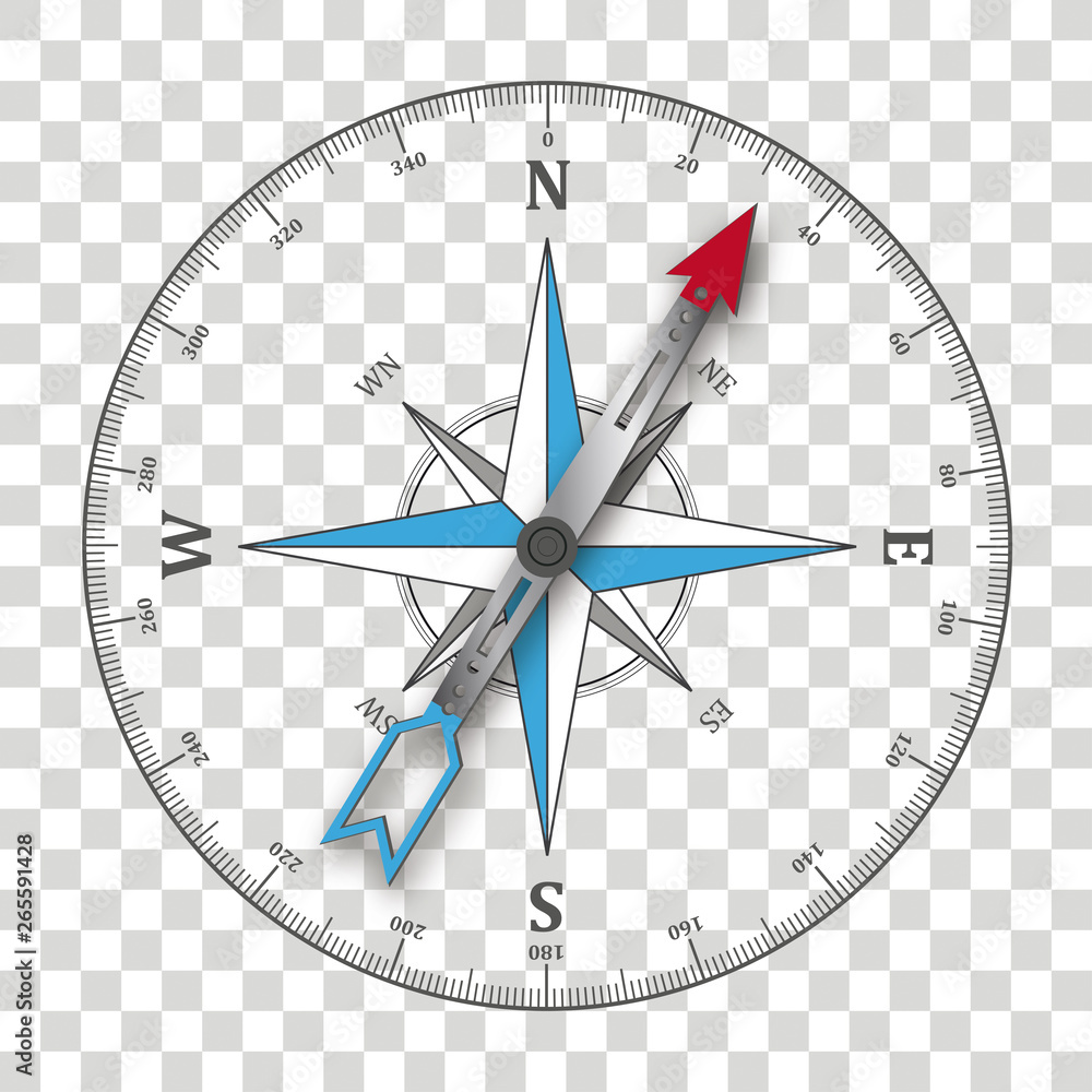 Compass Silhouette Transparent Stock Vector | Adobe Stock