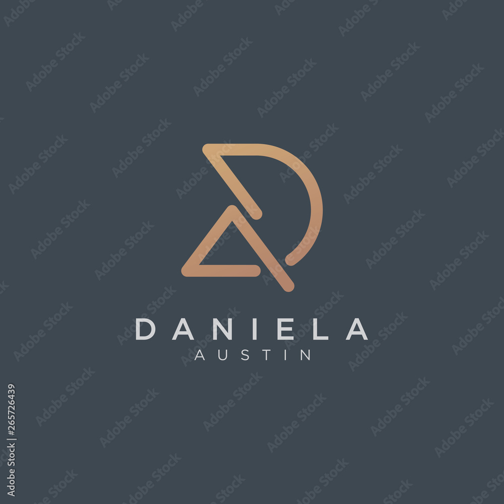 Initial DA Logo - Vector logo template Stock Vector | Adobe Stock