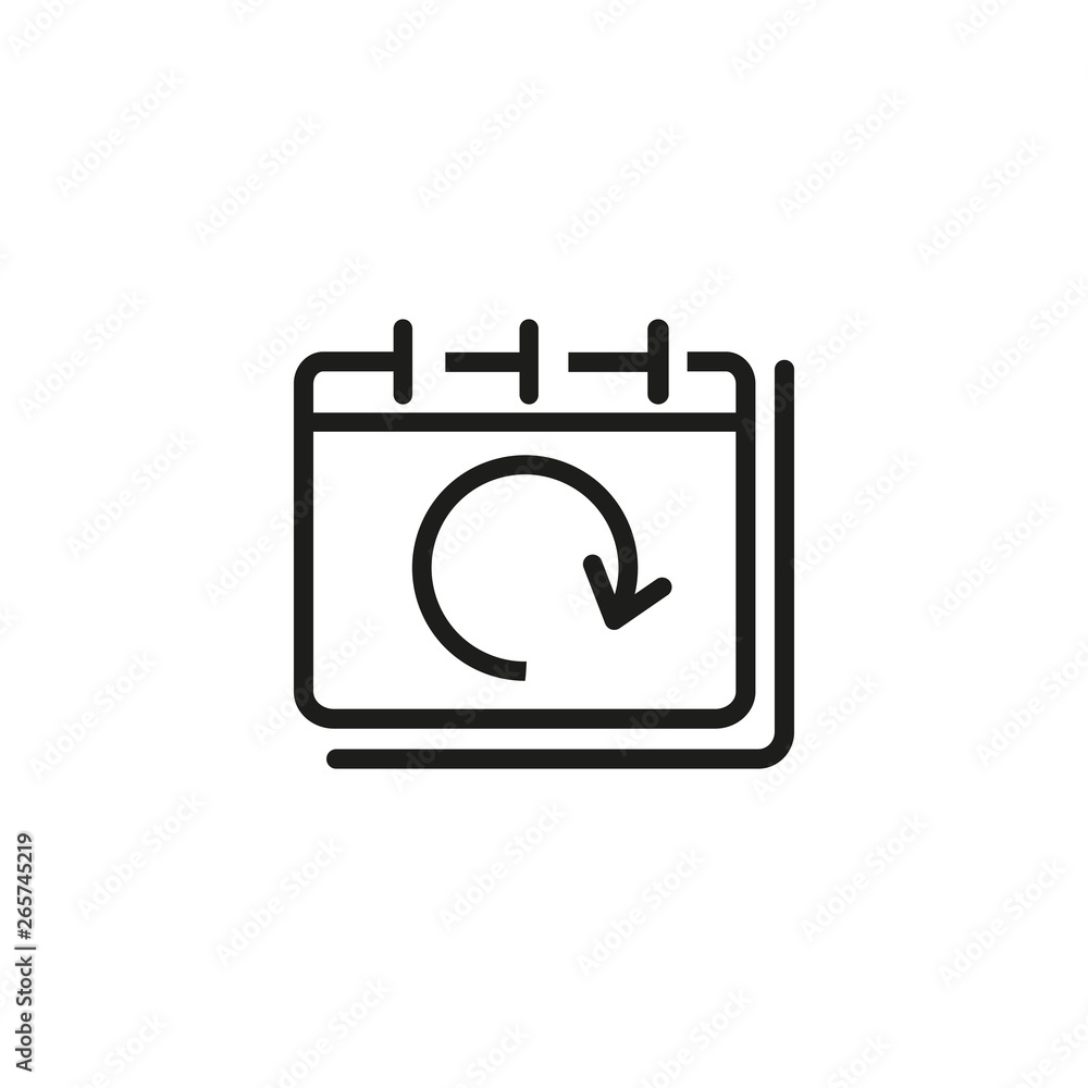 Image vectorielle Stock Snooze notification line icon. Time schedule ...