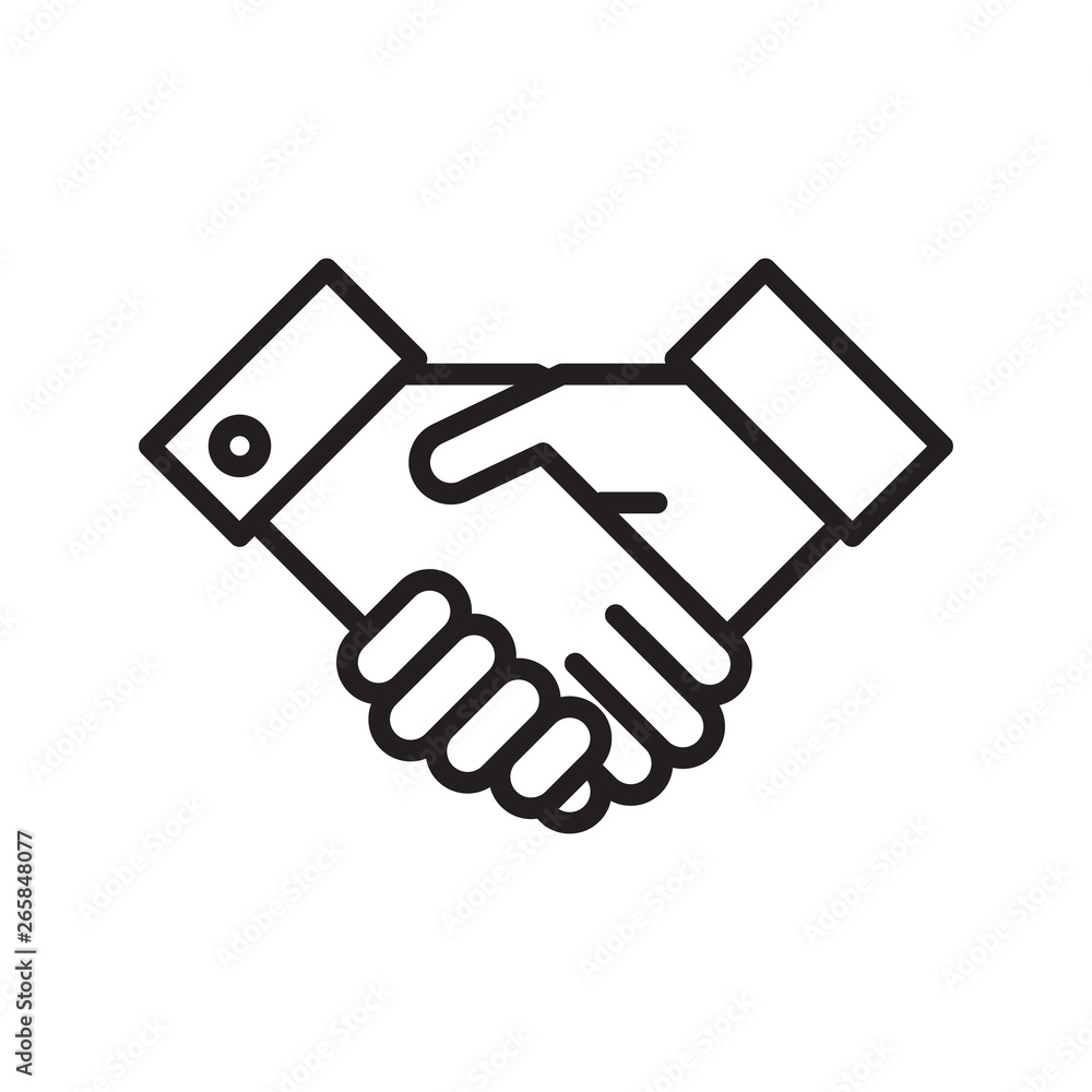 Handshake icon Stock Vector | Adobe Stock