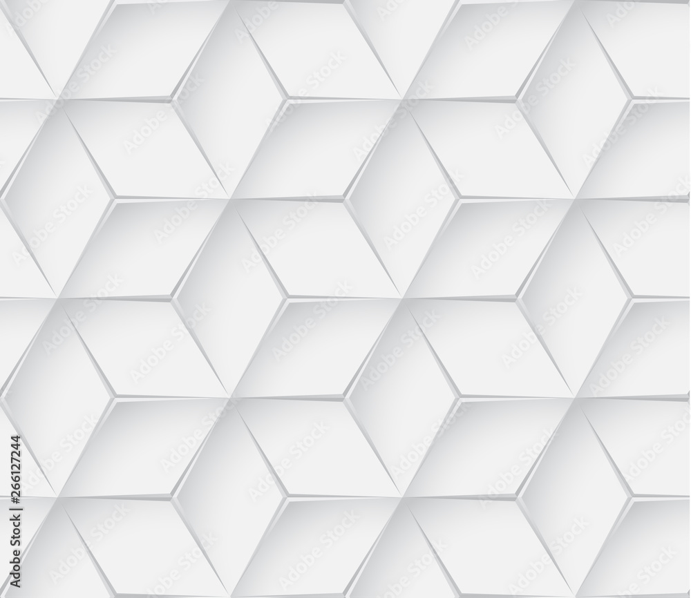 Abstract white geometric 3d texture background. Seamless texture ...