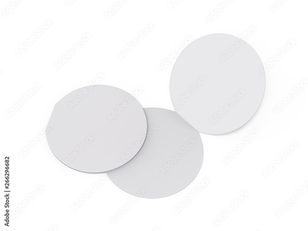 Circle bi fold brochure mock up template on isolated white background ...