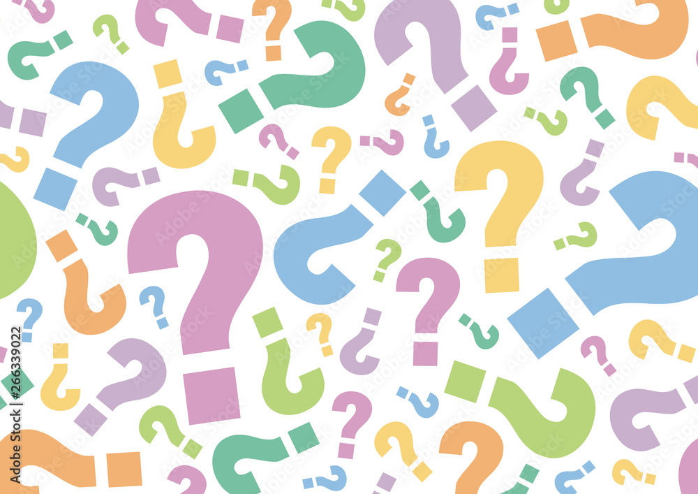 Question mark sign pastel Color pattern on white background, Vector ...