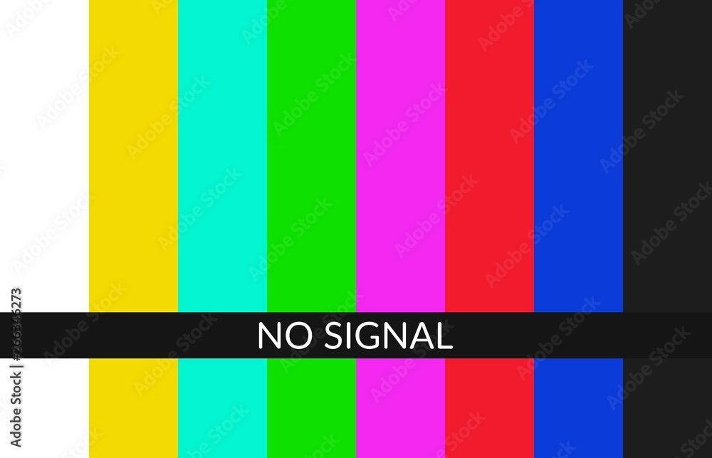 No signal tv background. Error on television screen. Pattern signal for ...