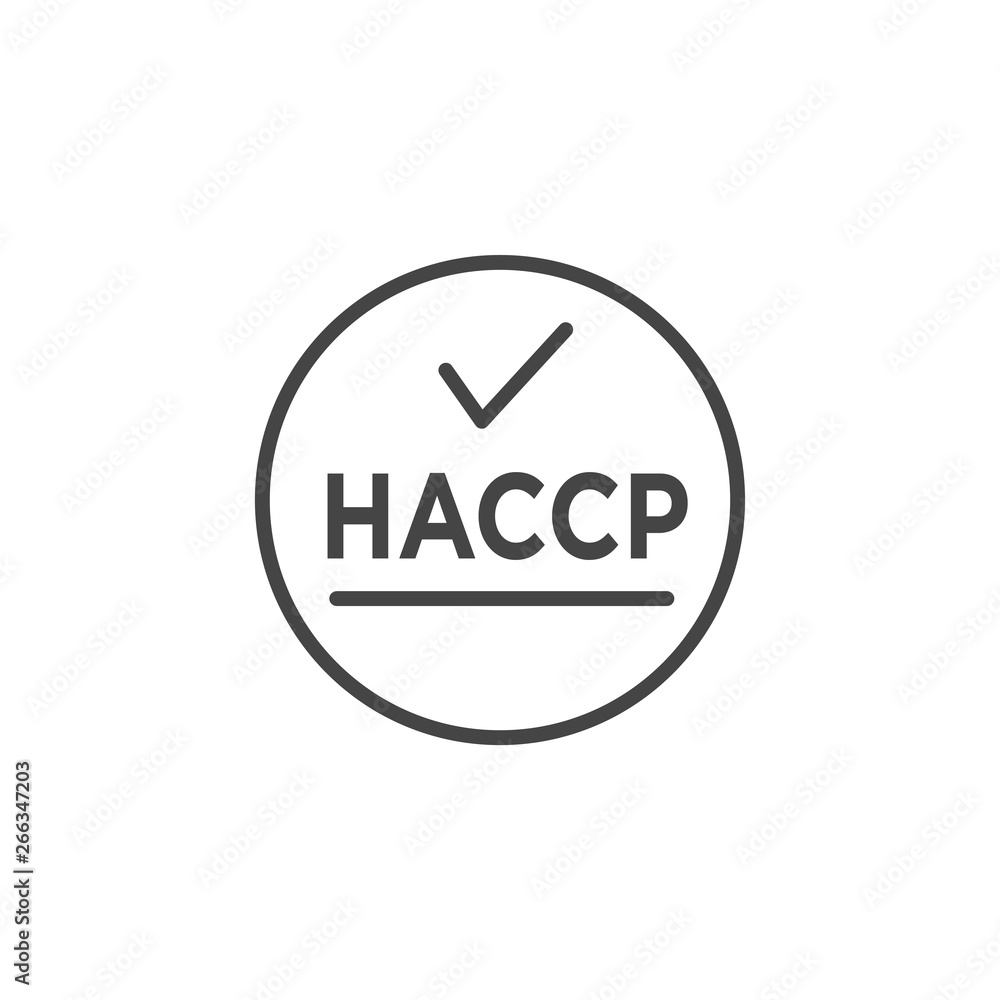 HACCP | Hazard Analysis Critical Control Points icon with award or ...
