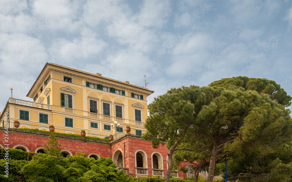 Photo Stock Low angle view of Villa Matilde, an old building in ...