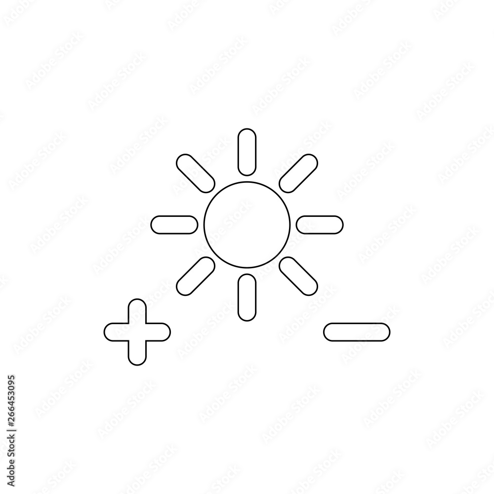 adjust brightness settings outline icon. Signs and symbols can be used ...