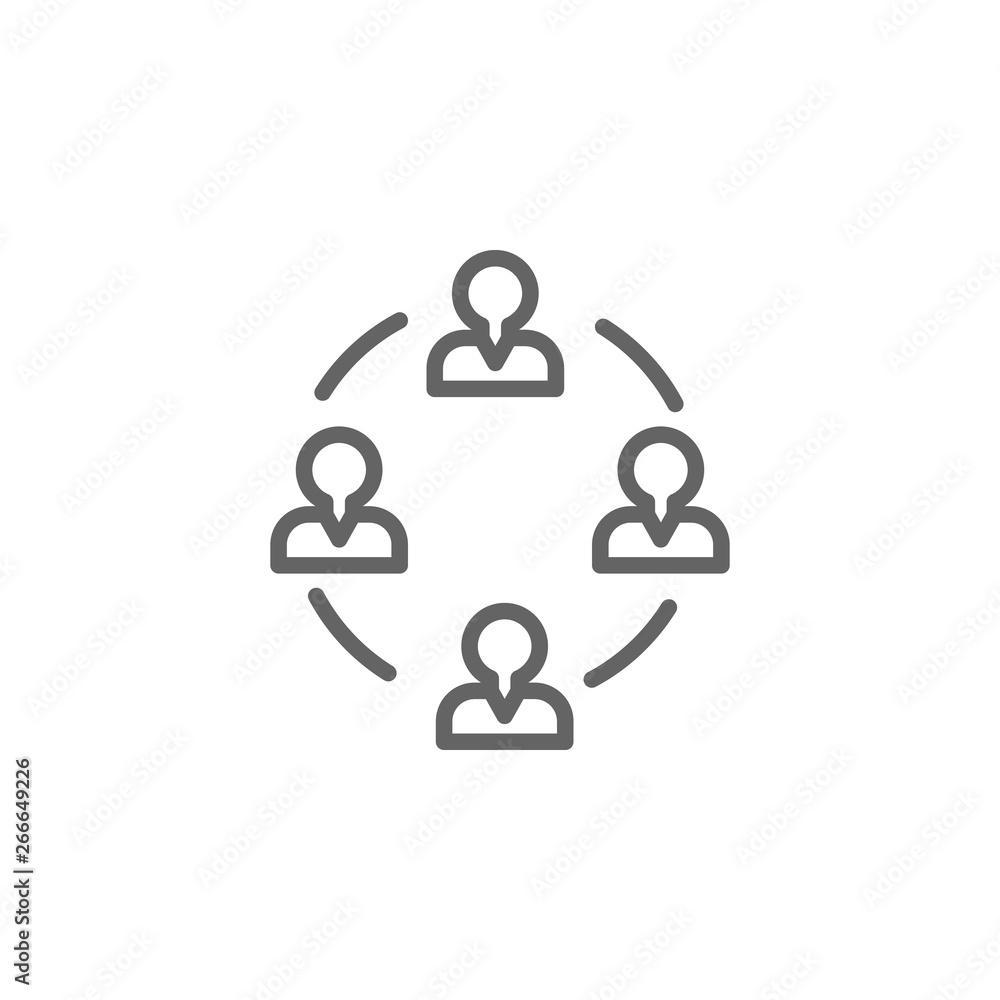 Community men outline icon. Elements of Business illustration line icon ...