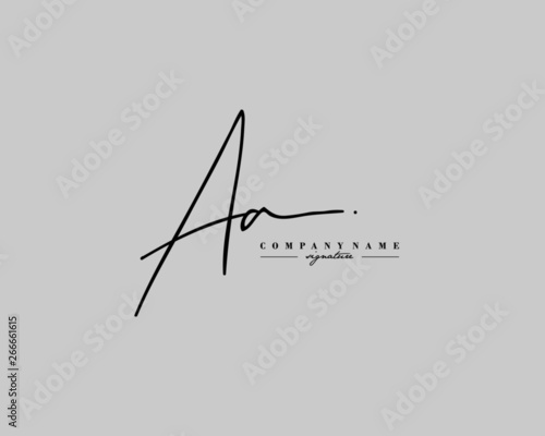 A AA Signature initial logo template vector Stock Vector | Adobe Stock