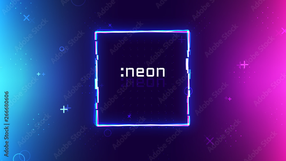 Trendy neon abstract background, memphis geometric texture, ultraviolet ...